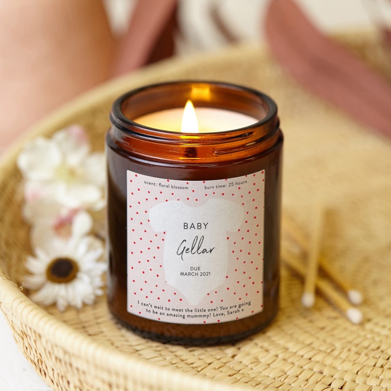 Personalised Pregnancy Announcement Candle: Mum to Be Gift, Soy Wax - Etsy