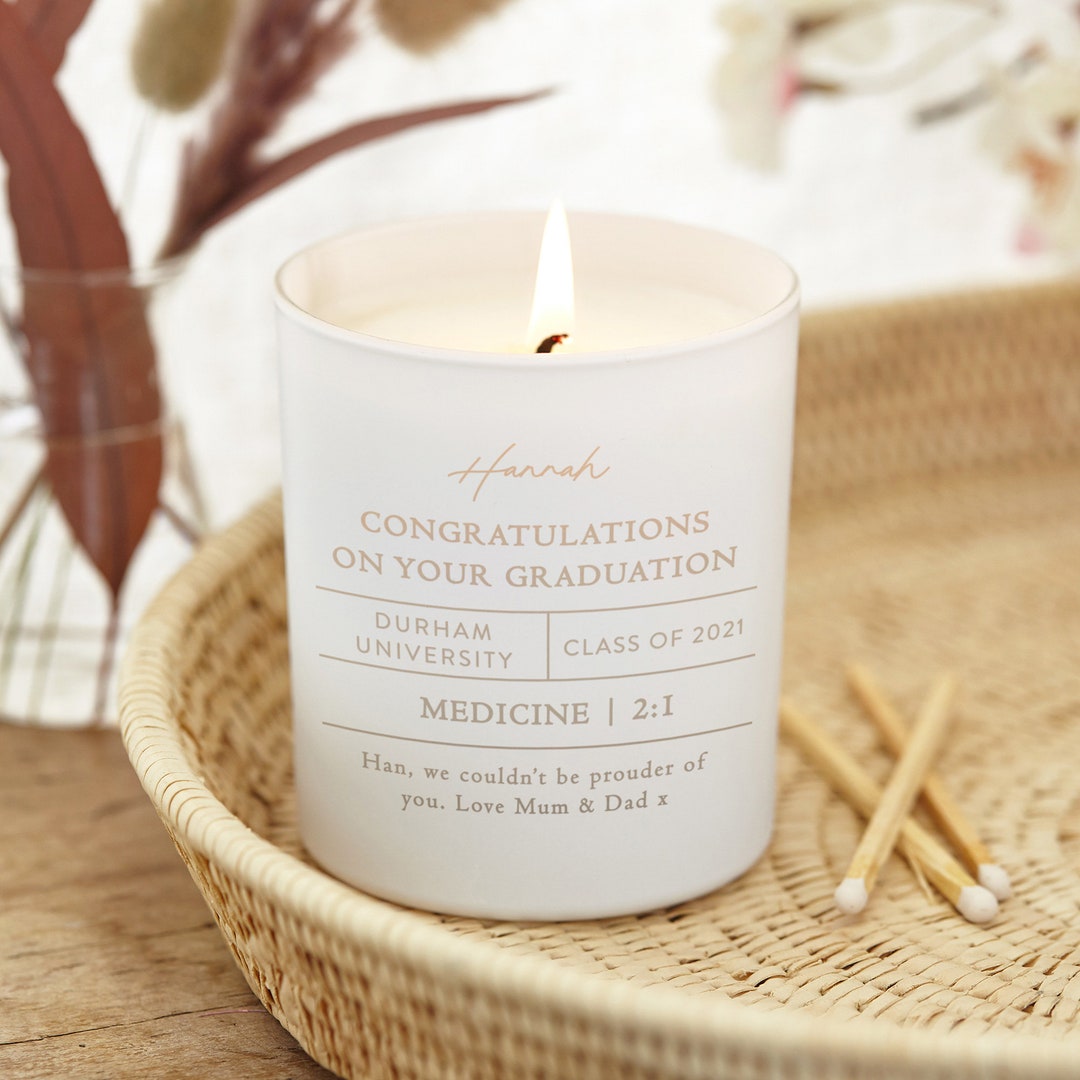 Personalised Graduation Candle: Engraved Keepsake Gift - Etsy