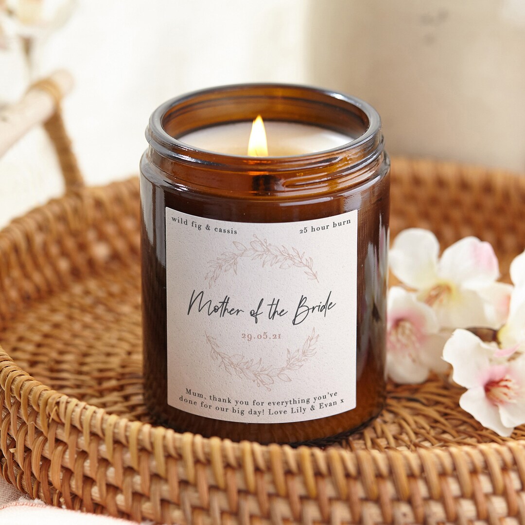 Mother of the Bride Gift: Personalised Scented Soy Candle - Etsy