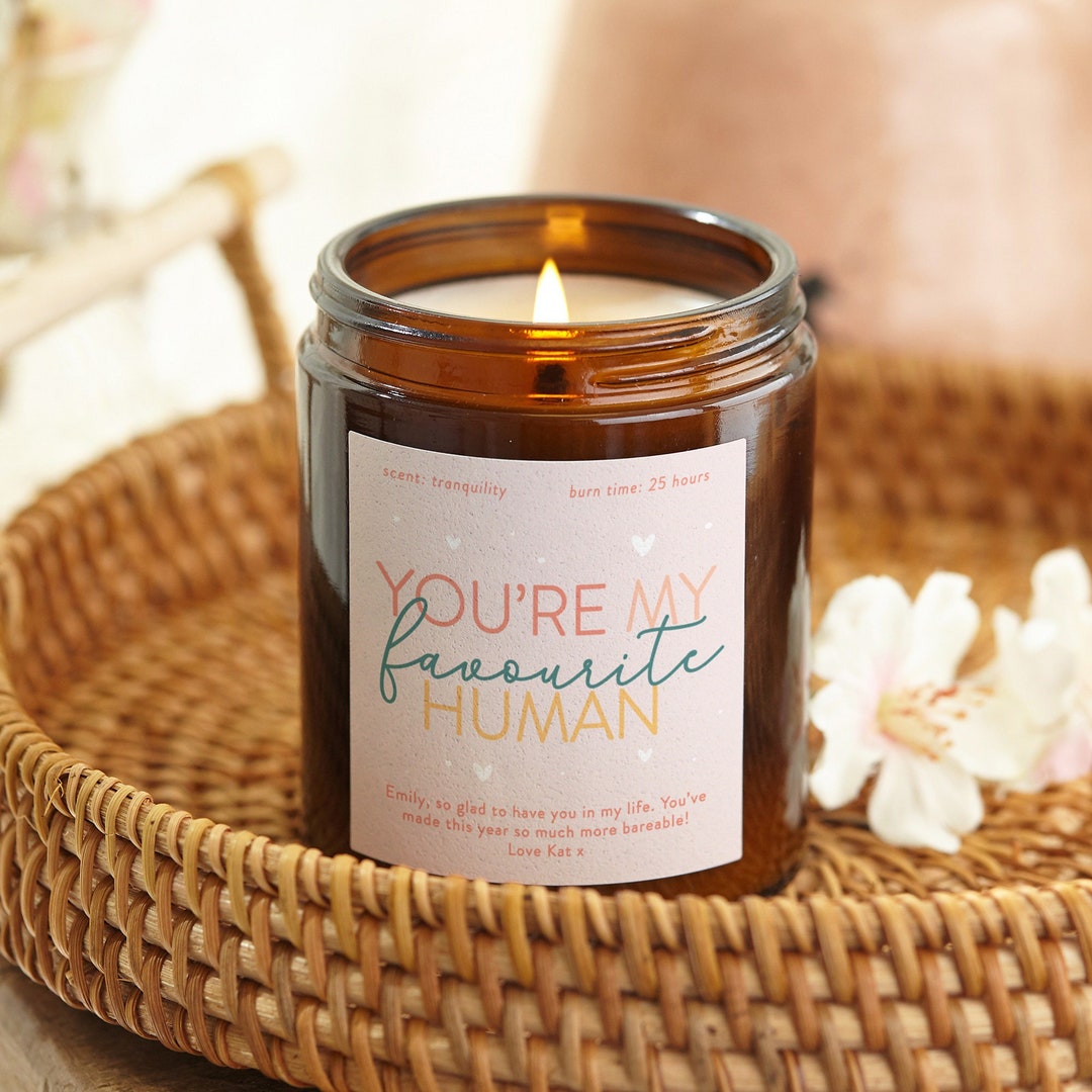 Thank You Gift, You're My Favourite Human Gift, Personalised Scented ...
