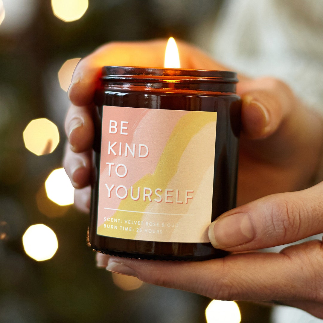 Be Kind to Yourself Candle: Apothecary Soy Wax Candle, Positivity Gift ...
