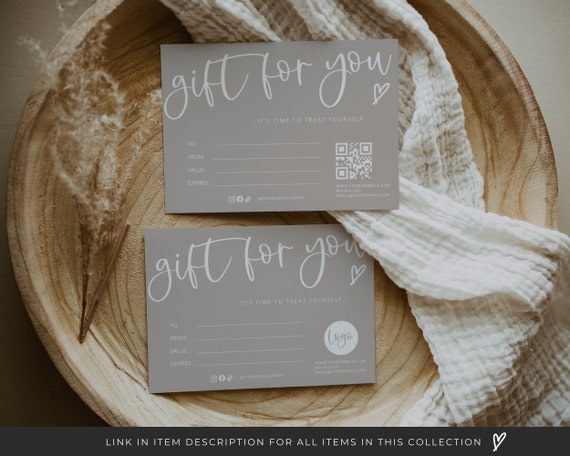 Gift Certificate Template Gift Certificate Etsy Gift - Etsy