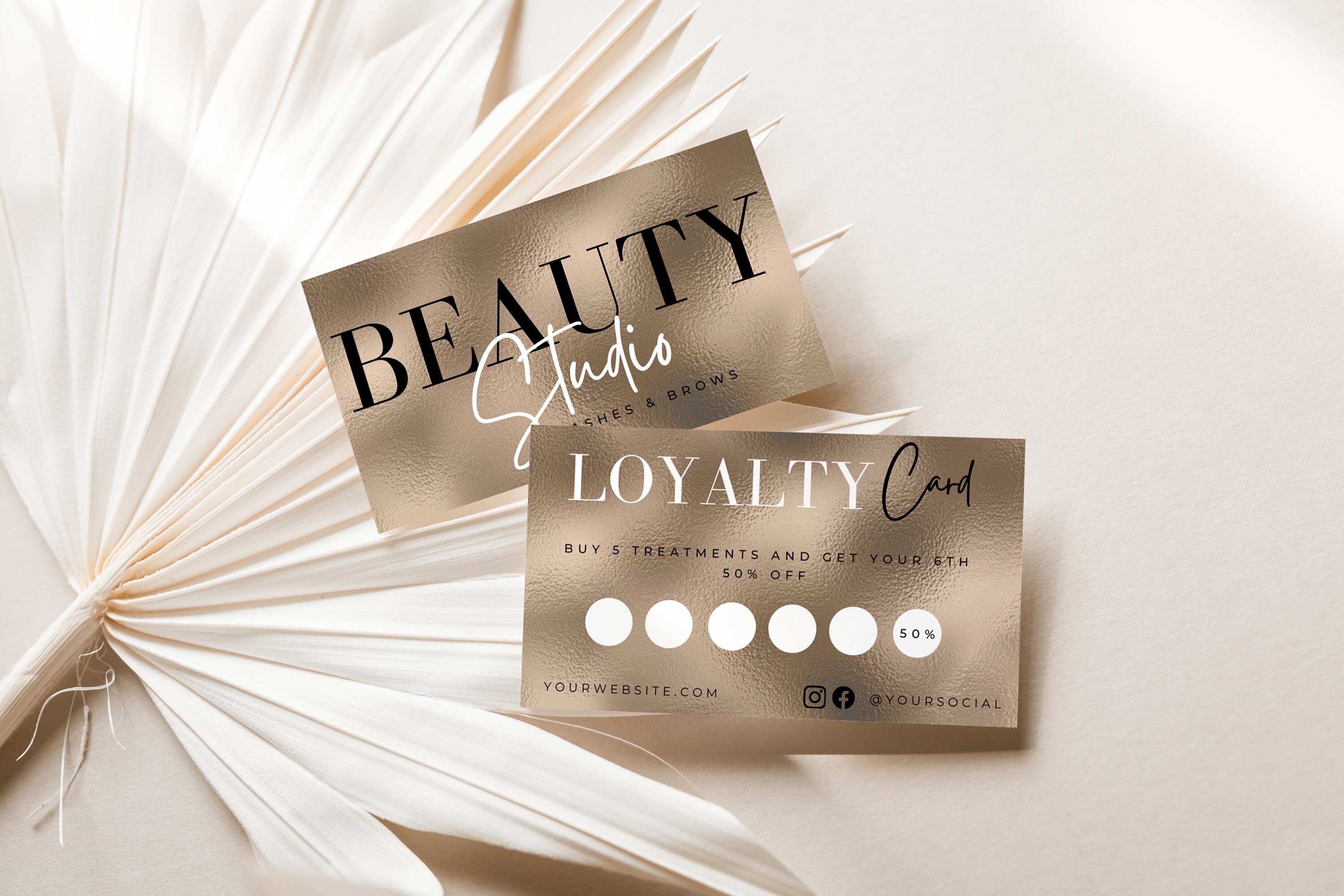 Loyalty Card Template Printable Loyalty Card Beauty Rewards - Etsy