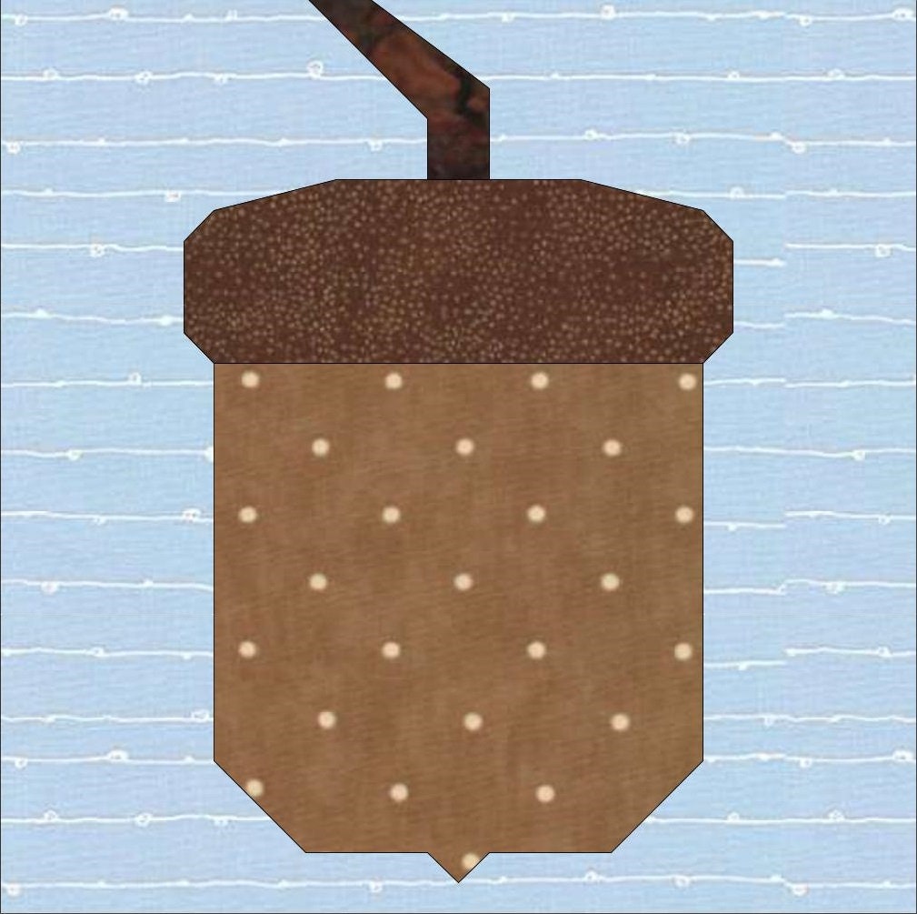 PDF Acorn Block Foundation Paper Piecing /patchwork - Etsy