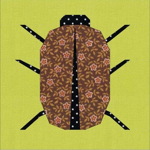 PDF Patchwork Bug - Block, Foundation Paper Piecing /patchwork Pattern ...