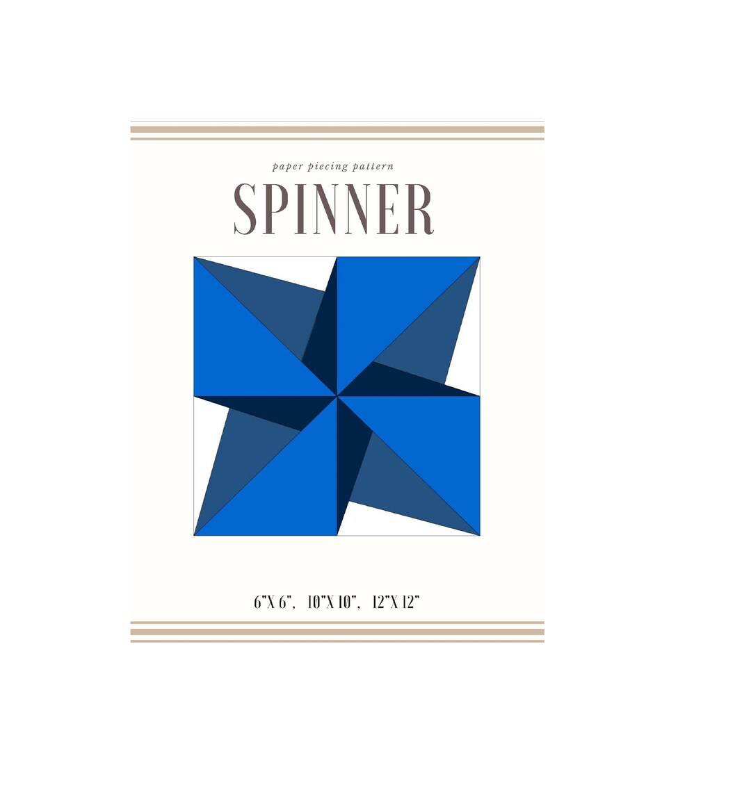 Spinner-Block/paper pieced quilt patterns pdf /Patchwork Pattern/Quilt ...