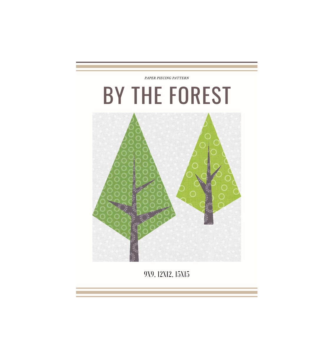 Foundation Paper Piecing Pattern PDF "by the Forest" -block - Etsy