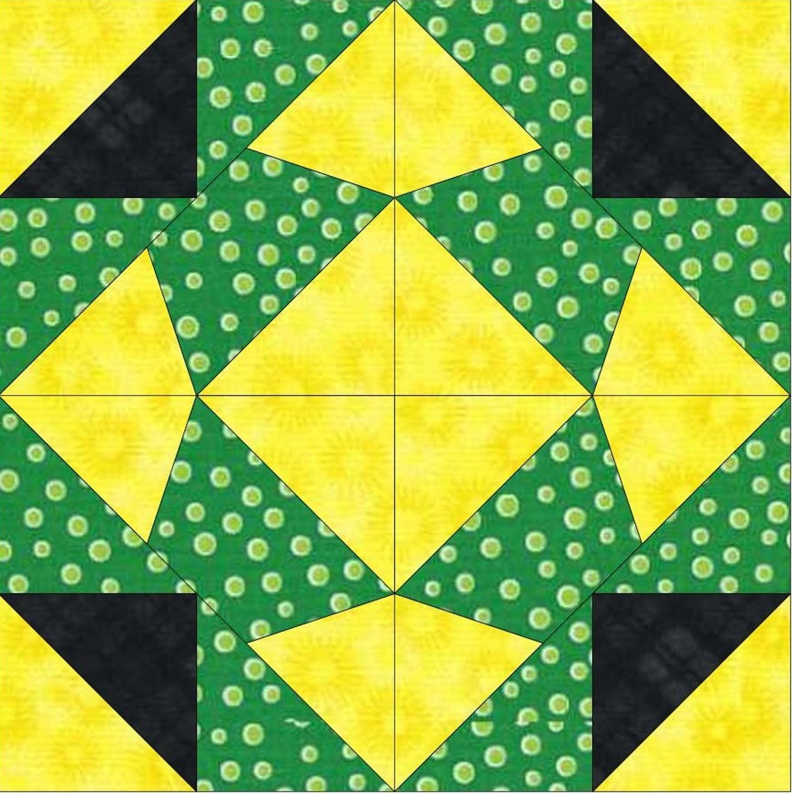 Magic Diamond-block, Foundation Paper Piecing /patchwork Pattern/quilt ...