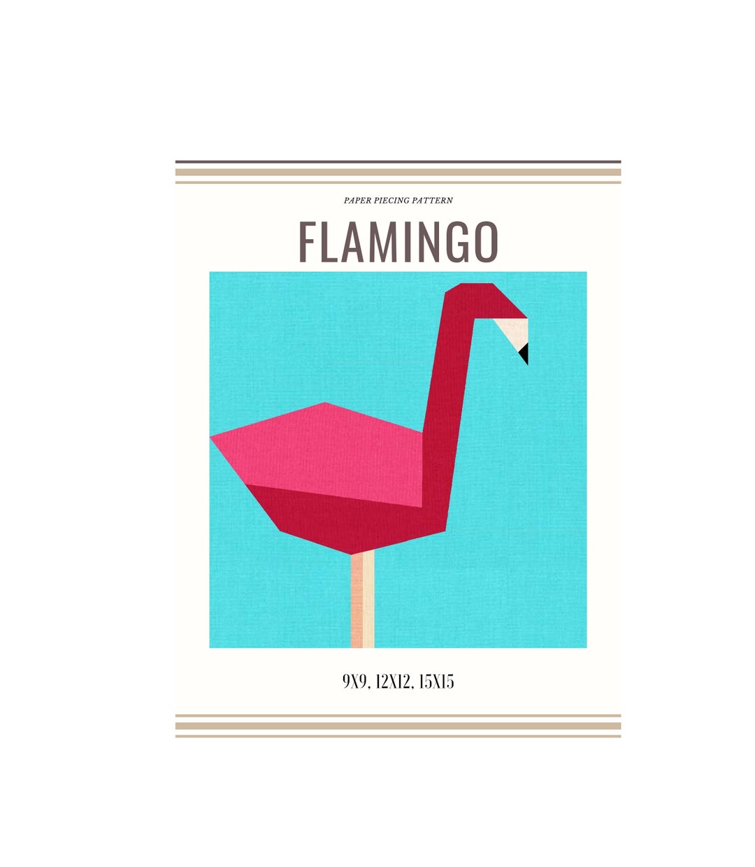 PDF Patchwork Flamingo - Block, Foundation Paper Piecing /patchwork ...