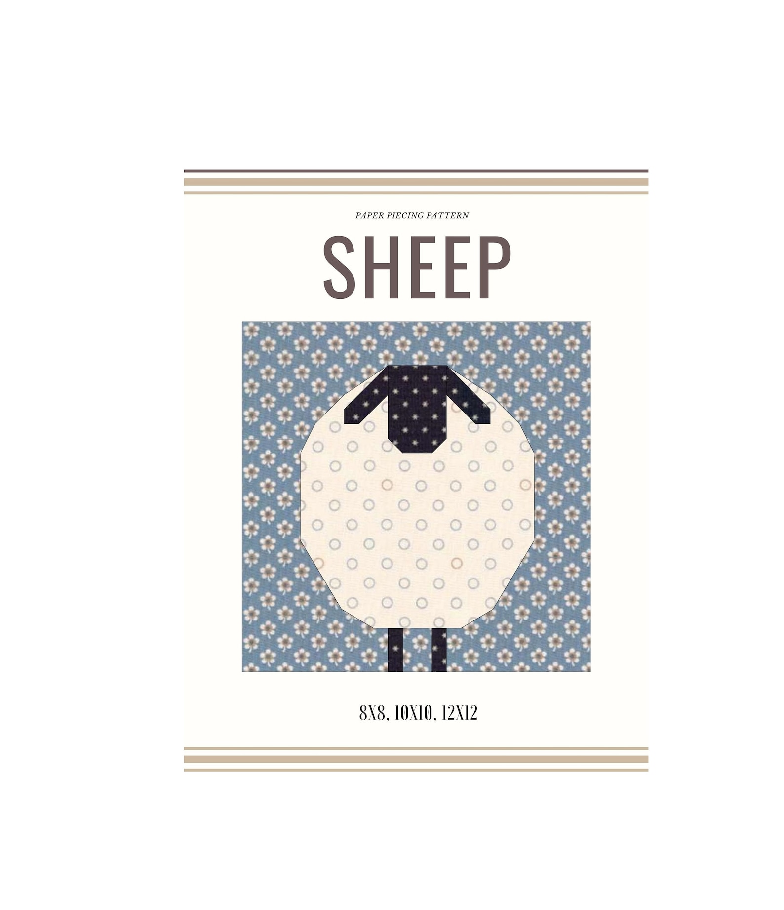 PDF Patchwork Sheep Block, Foundation Paper Piecing /patchwork Pattern ...