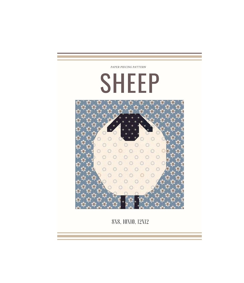 PDF Patchwork Sheep Block Foundation Paper Piecing - Etsy