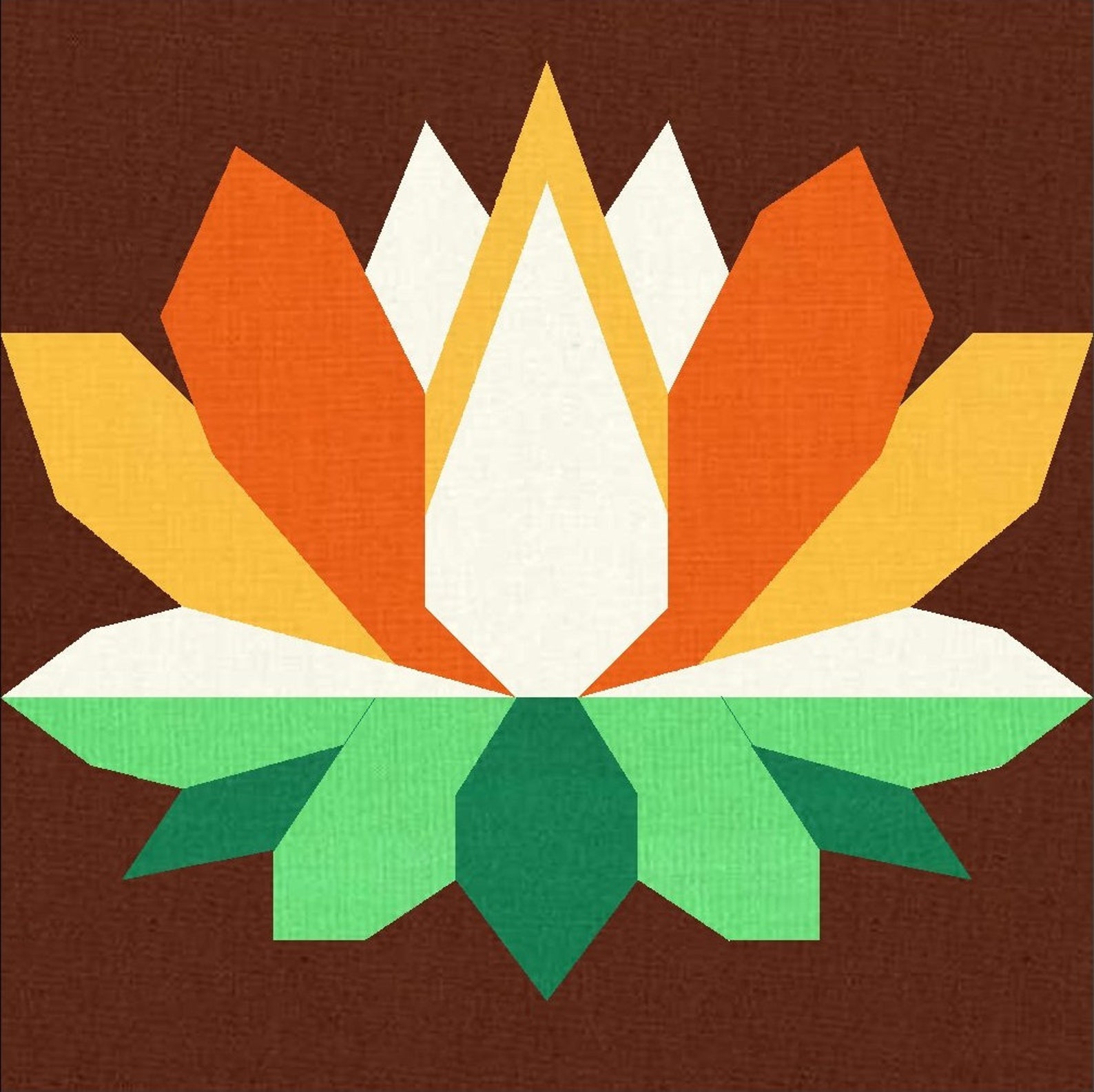 PDF Patchwork Lotus - Block, Foundation Paper Piecing /patchwork ...