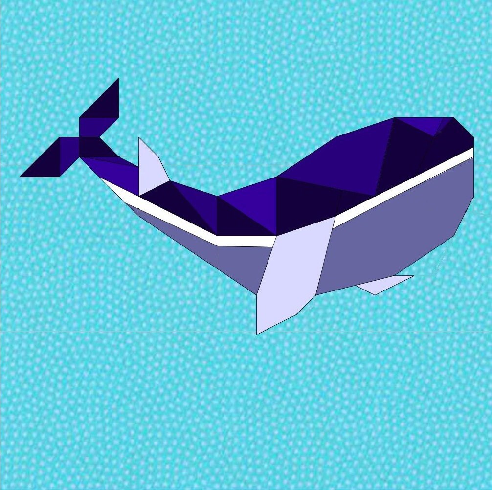 PDF Patchwork Whale - FPP Block, English Paper Piecing /patchwork ...