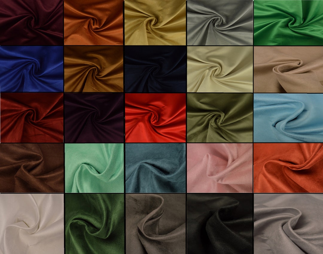 Veloursleder-Wildleder uni, weich, Lederimitat, Meterware, Velourstoff ...