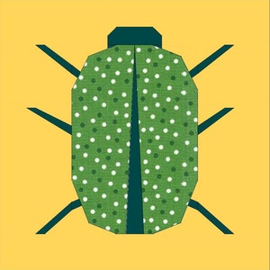 PDF Patchwork Bug - Block, Foundation Paper Piecing /patchwork Pattern ...