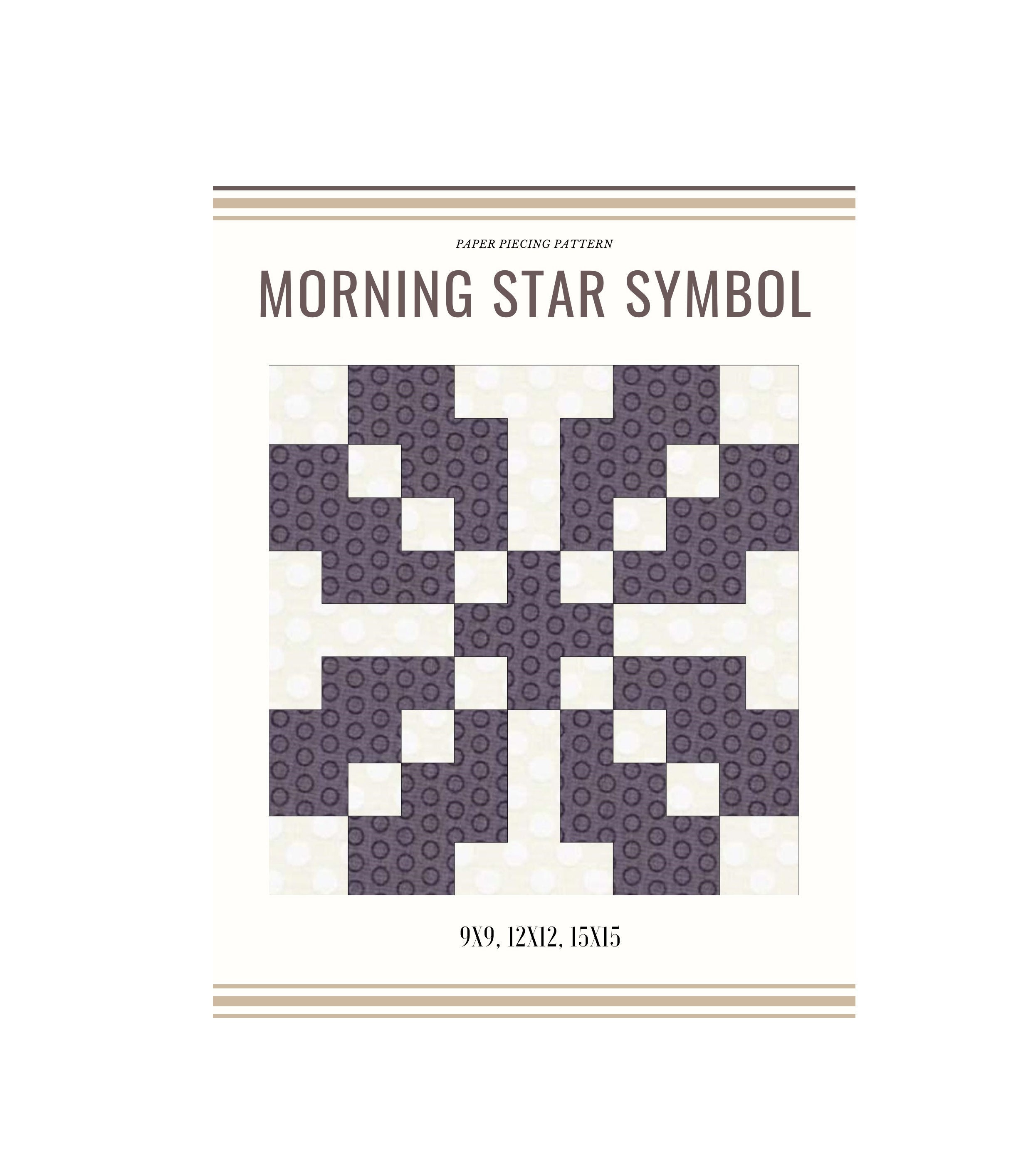 PDF Patchwork Morning Star Symbol Block English Paper - Etsy