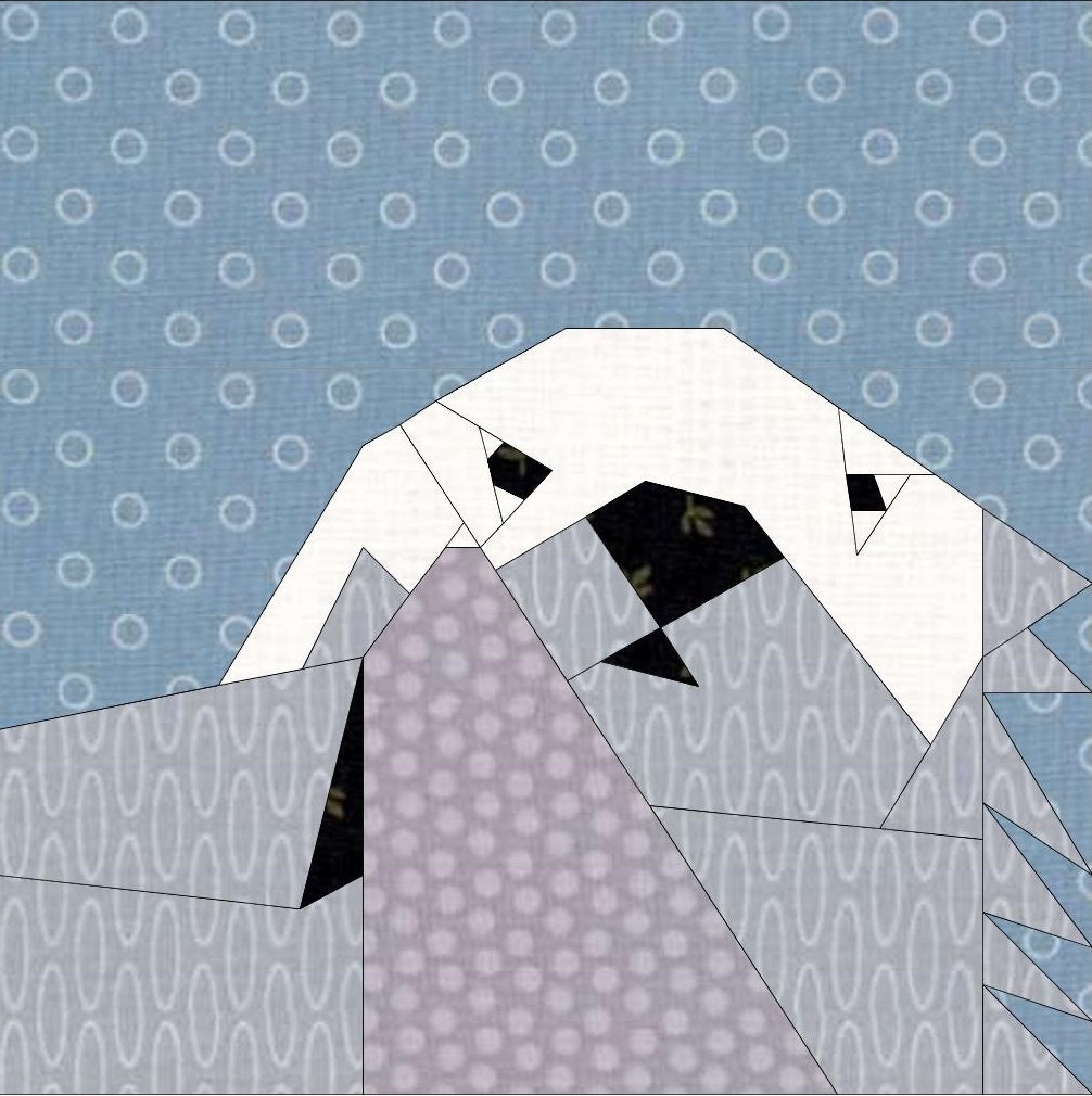 PDF Patchwork Otter Block Foundation Paper Piecing - Etsy