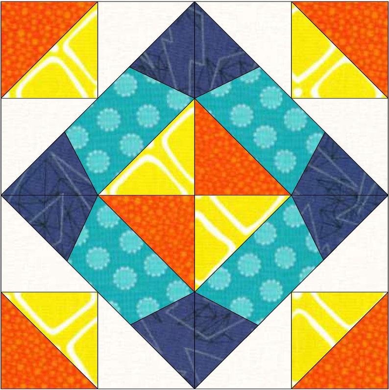 Magic Diamond-block, Foundation Paper Piecing /patchwork Pattern/quilt ...