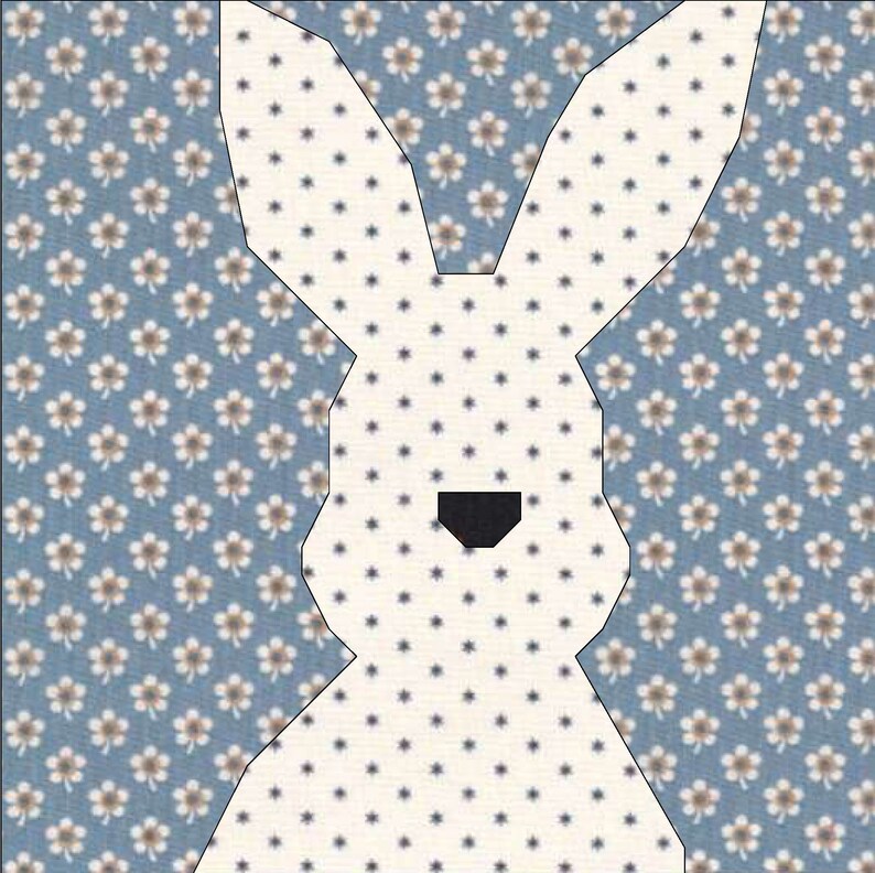 PDF Patchwork Hare - Block, Foundation Paper Piecing /patchwork Pattern ...