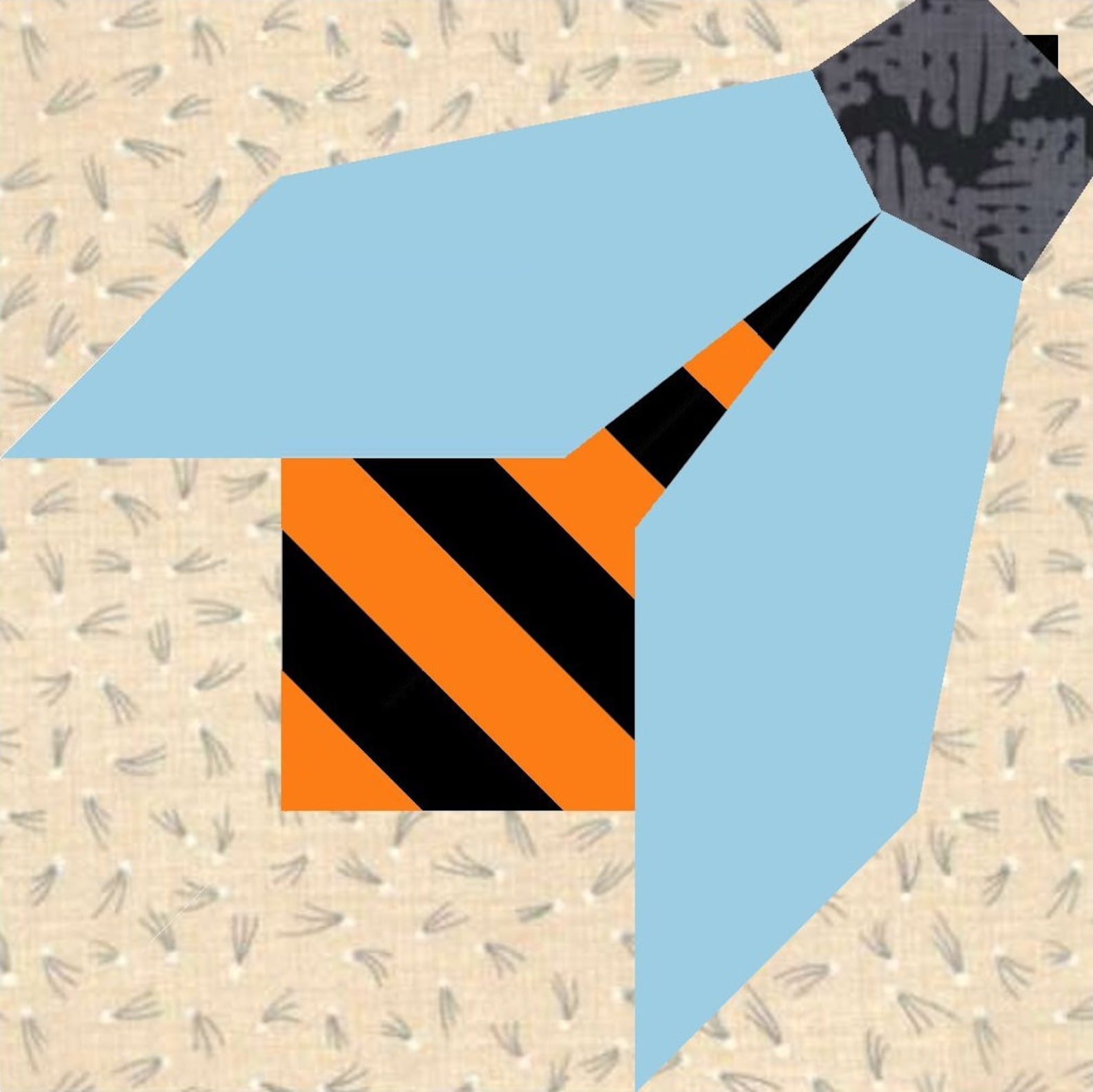 PDF Patchwork Bee and Flower FPP Block English Paper - Etsy