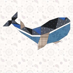 PDF Patchwork Whale - FPP Block, English Paper Piecing /patchwork ...