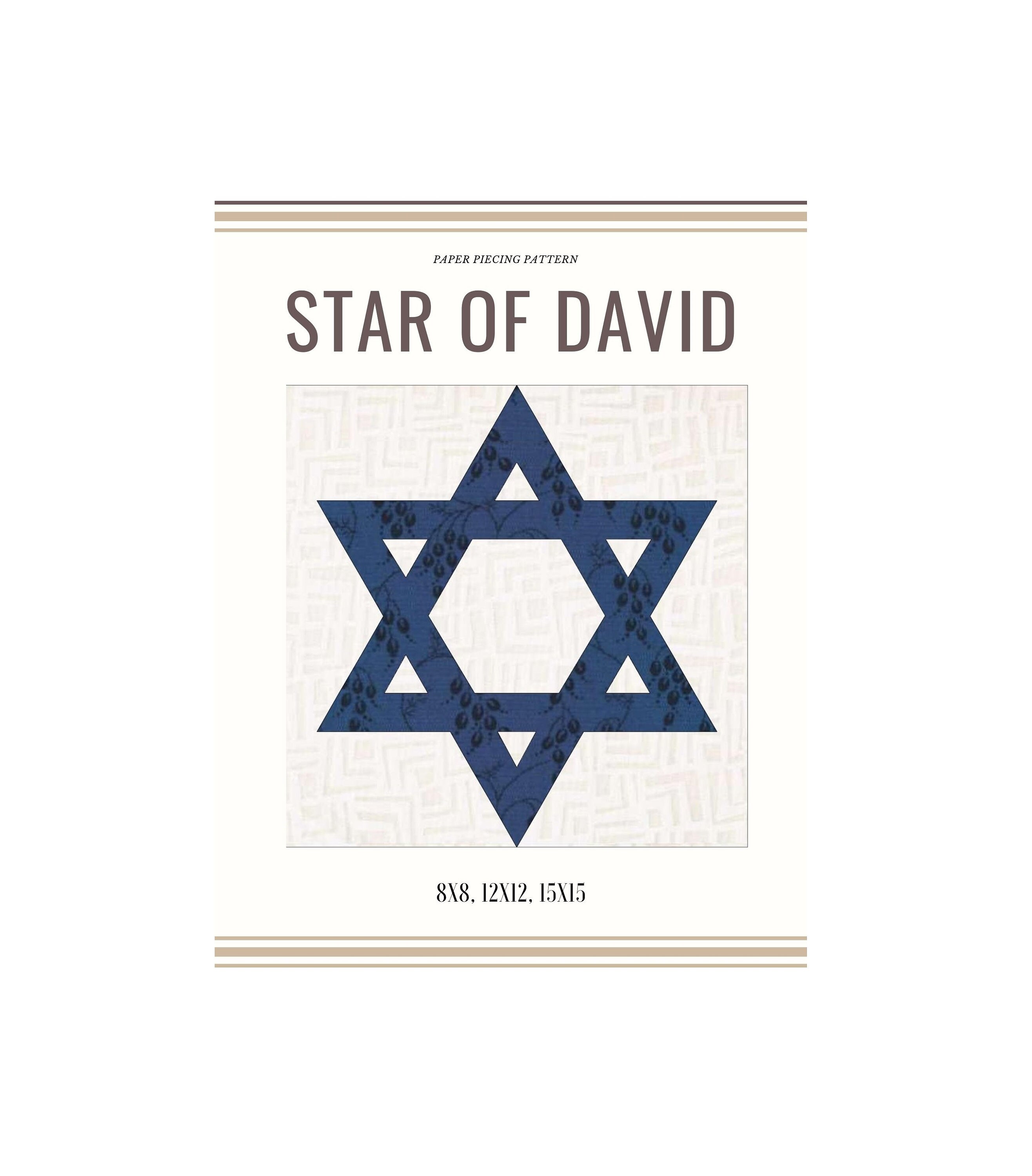PDF Patchwork Star of David Block English Paper Piecing - Etsy