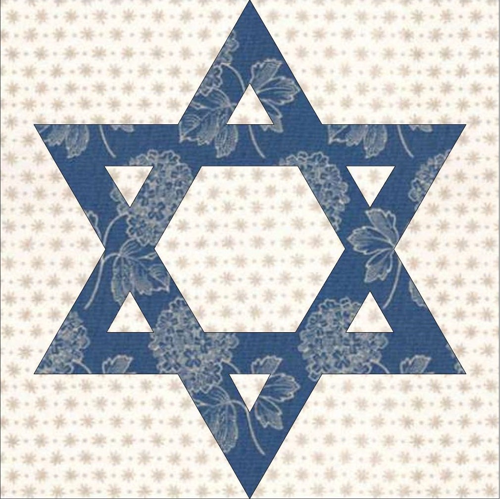 PDF Patchwork Star of David Block English Paper Piecing - Etsy