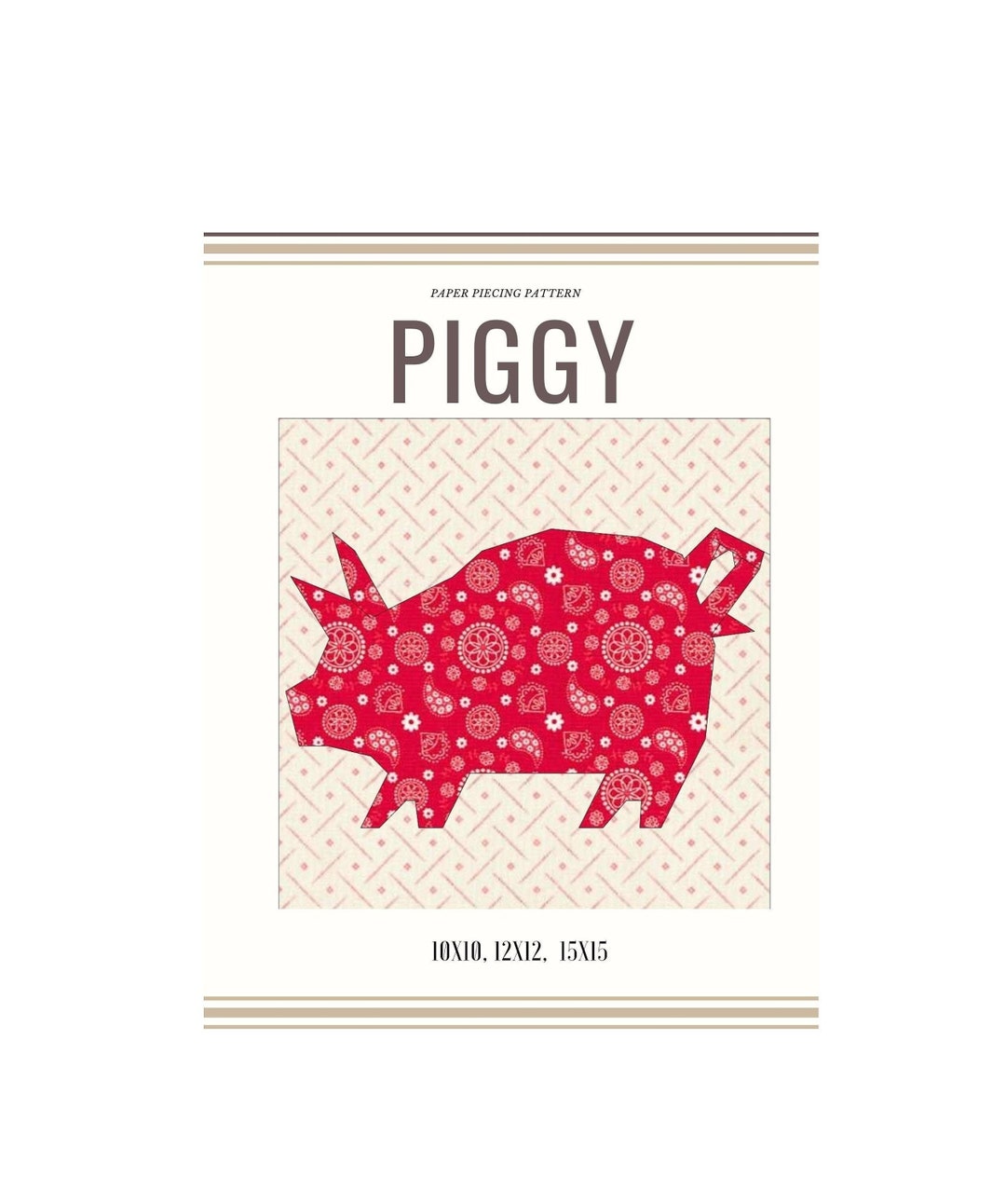 PDF Piggy-block, Foundation Paper Piecing /patchwork Pattern/quilt ...
