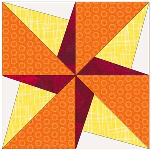 Spinner-Block/paper pieced quilt patterns pdf /Patchwork Pattern/Quilt ...