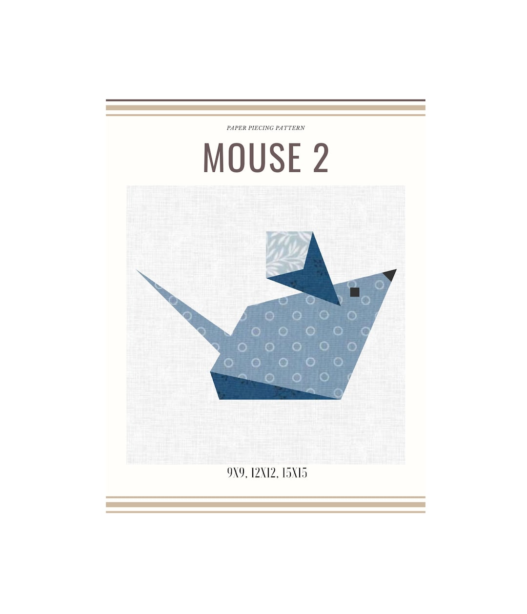 PDF Patchwork Mouse 2 - Block, Foundation Paper Piecing /patchwork ...