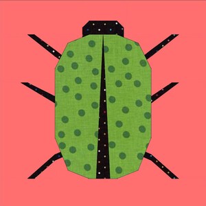 PDF Patchwork Bug - Block, Foundation Paper Piecing /patchwork Pattern ...