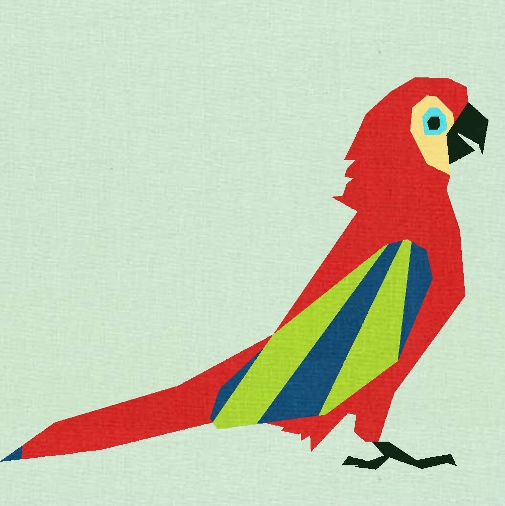 Foundation Paper Piecing Parrot Block Pattern PDF - Etsy
