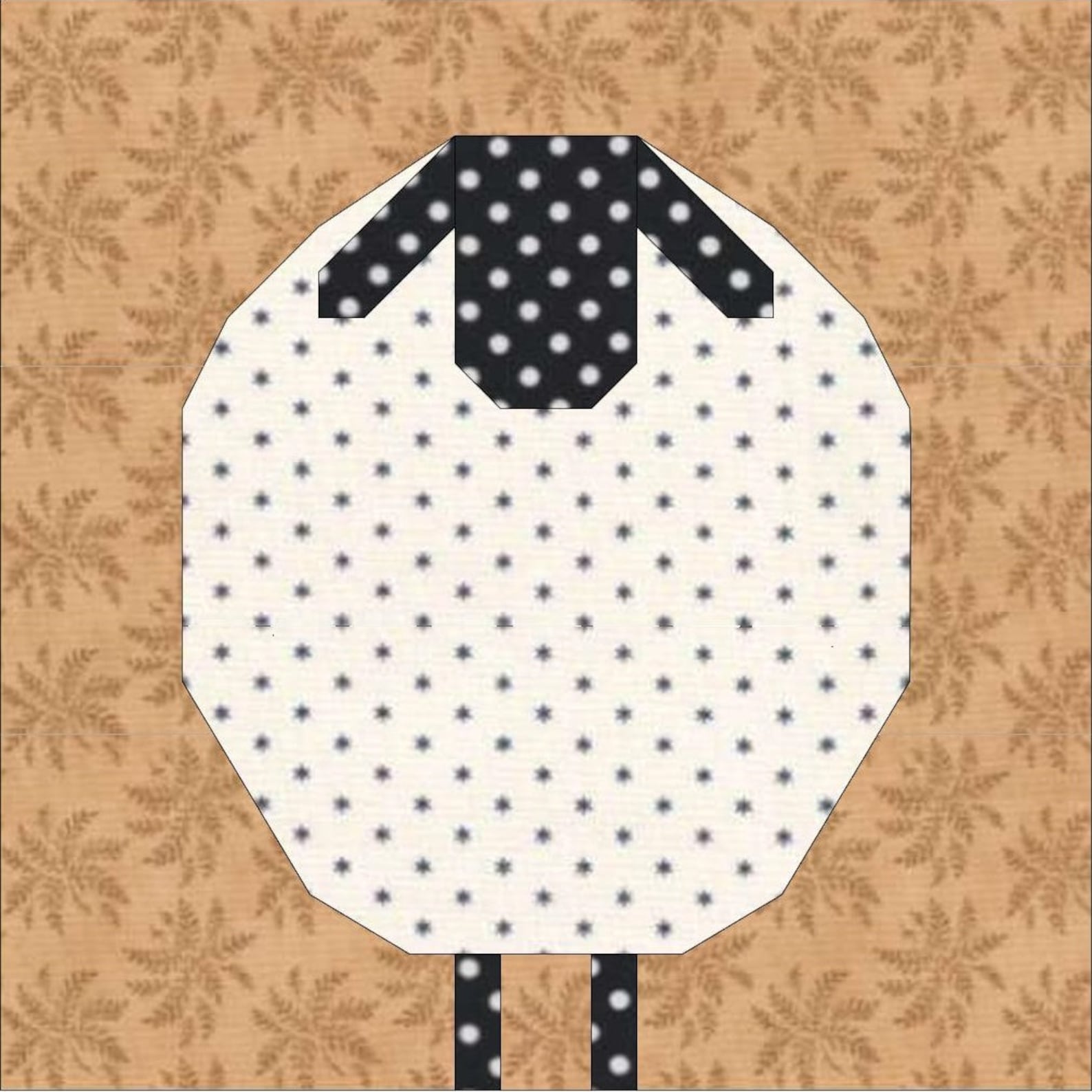 PDF Patchwork Sheep Block, Foundation Paper Piecing /patchwork Pattern ...