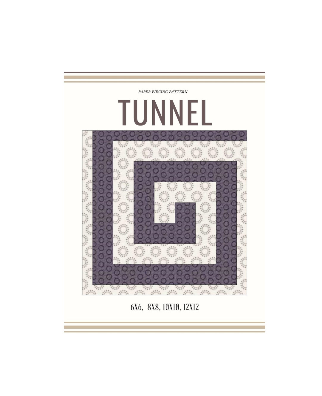 PDF Patchwork Tunnel-block/foundation Paper Piecing /patchwork Pattern ...