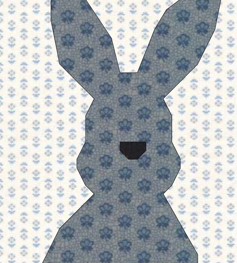 PDF Patchwork Hare - Block, Foundation Paper Piecing /patchwork Pattern ...