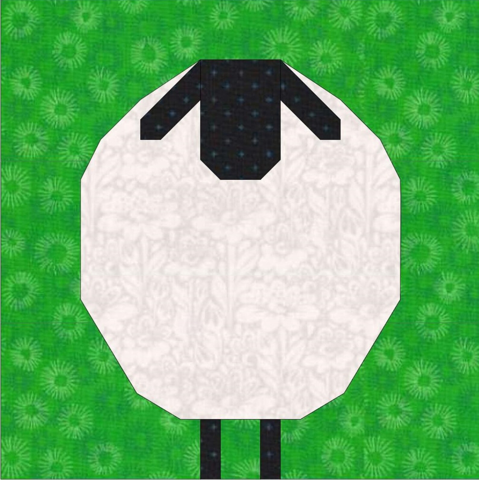 PDF Patchwork Sheep - Block, Foundation Paper Piecing /patchwork ...