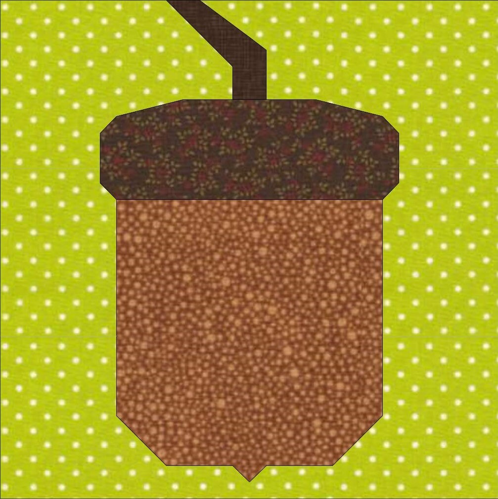 PDF Acorn Block Foundation Paper Piecing /patchwork - Etsy