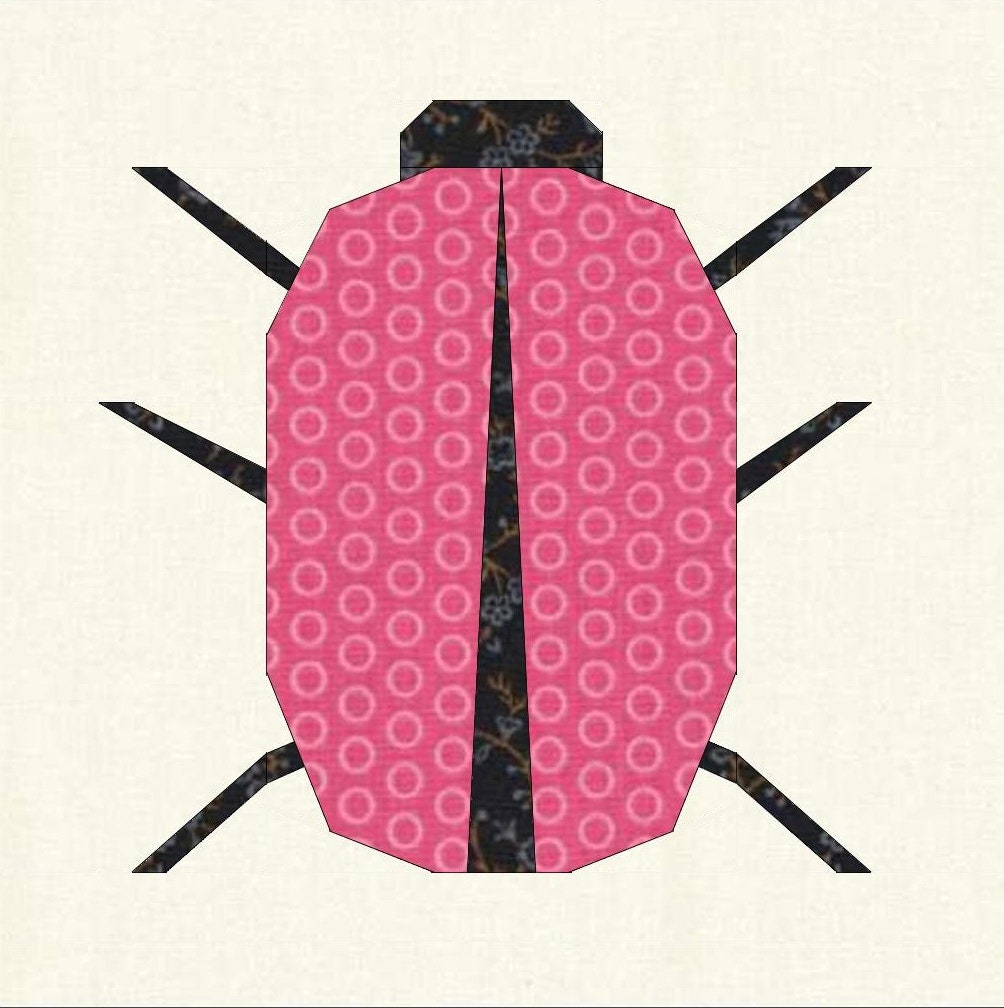 Bug - Block/ paper pieced quilt patterns pdf /Patchwork Pattern/Quilt ...