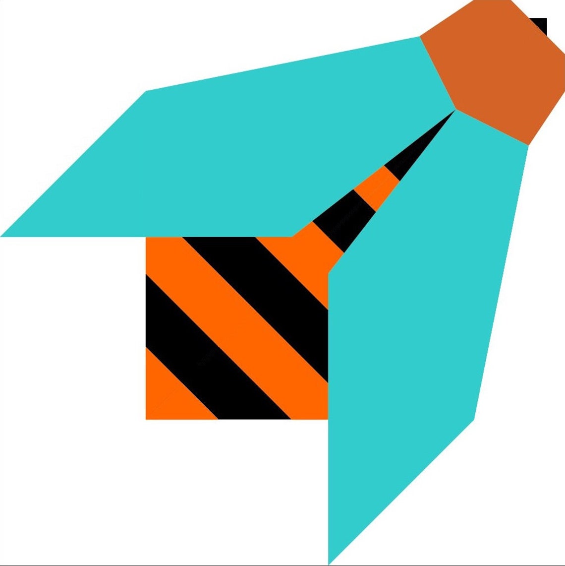 PDF Patchwork Bee and Flower FPP Block English Paper - Etsy