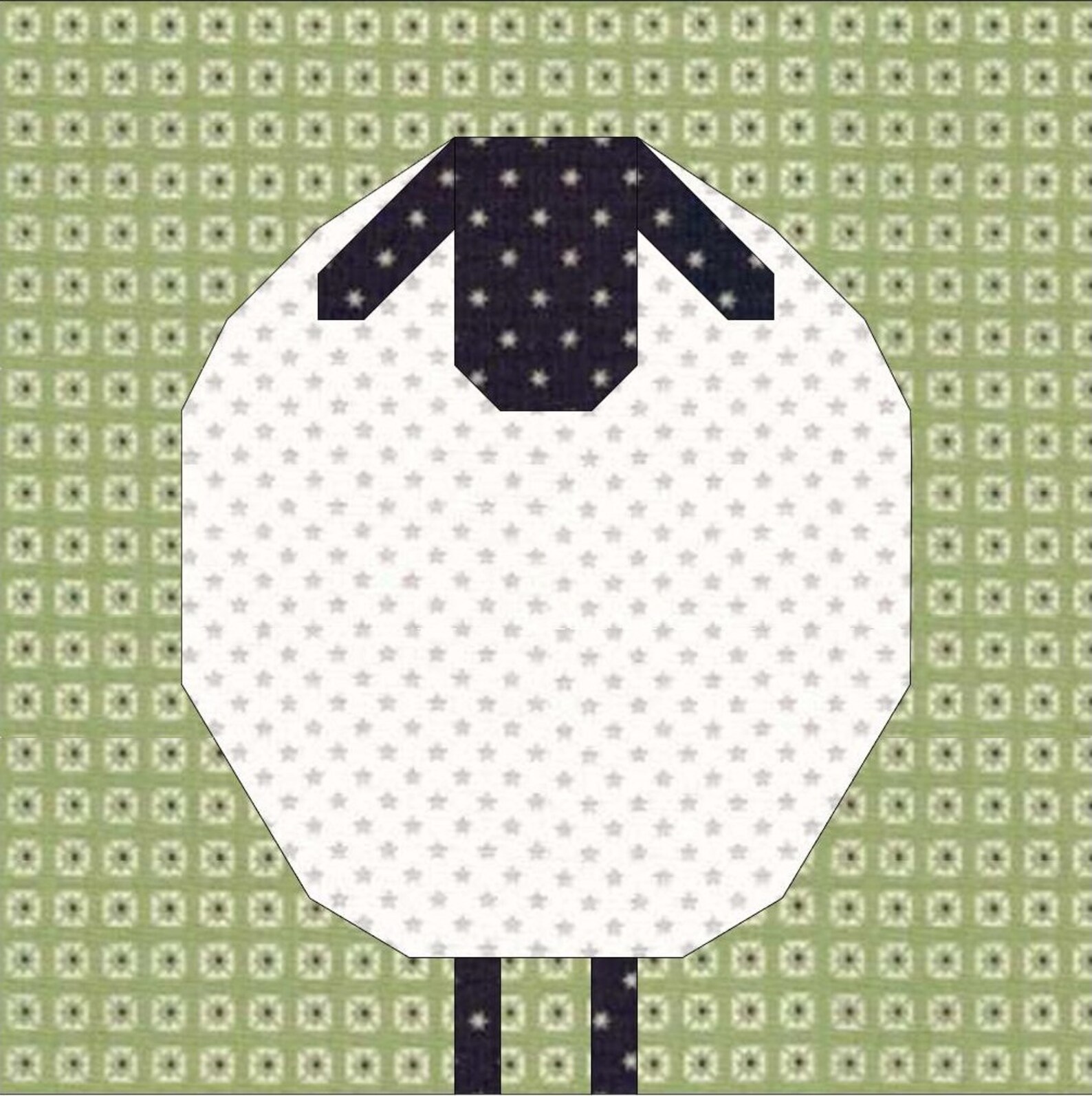 PDF Patchwork Sheep Block, Foundation Paper Piecing /patchwork Pattern ...