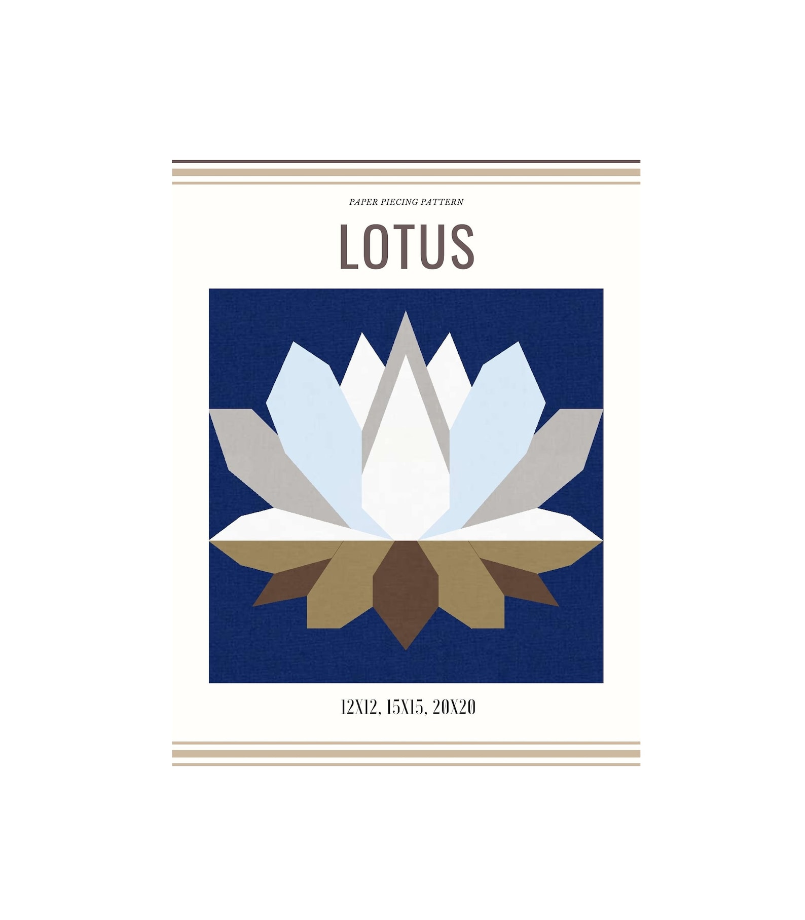 PDF Patchwork Lotus - Block, Foundation Paper Piecing /patchwork ...