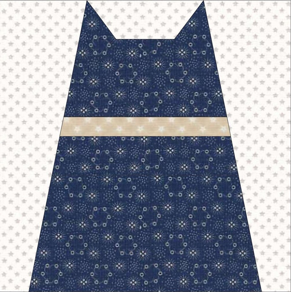 Kitty Block/ paper pieced quilt patterns pdf /Patchwork - Etsy.de