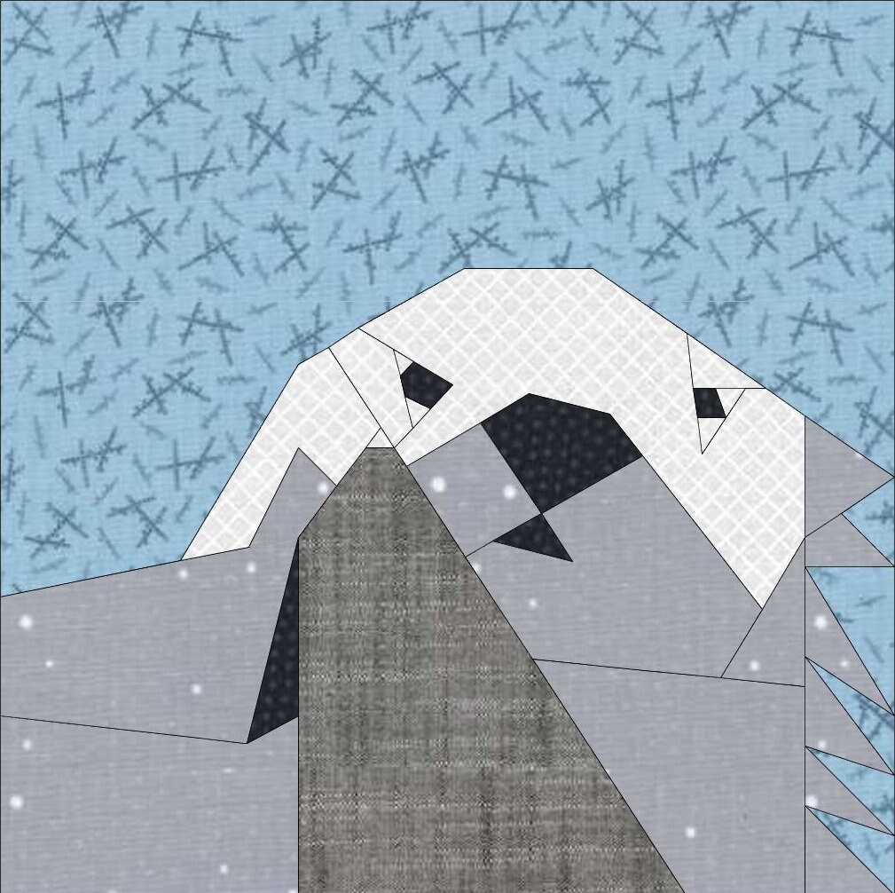 PDF Patchwork Otter Block Foundation Paper Piecing | Etsy