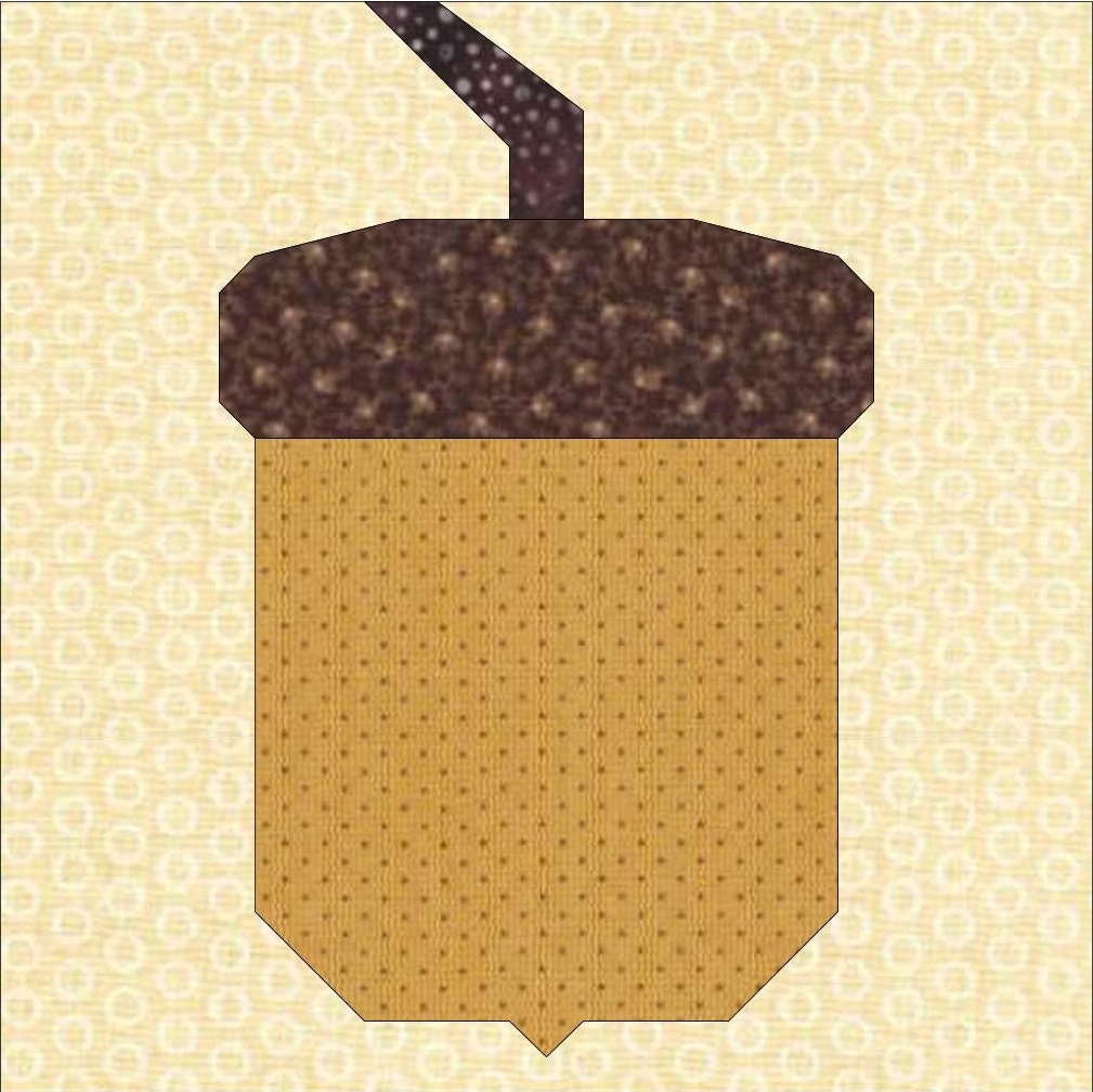 PDF Acorn Block Foundation Paper Piecing /patchwork - Etsy