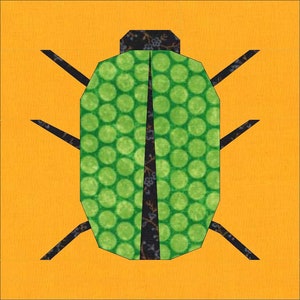 PDF Patchwork Bug - Block, Foundation Paper Piecing /patchwork Pattern ...