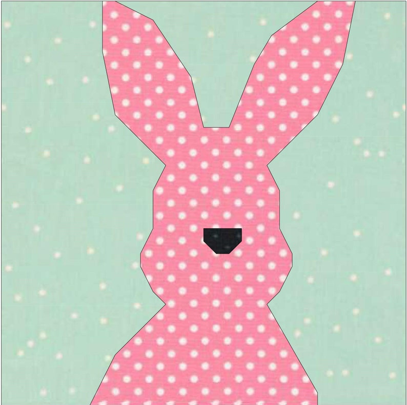PDF Patchwork Hare Block Foundation Paper Piecing - Etsy