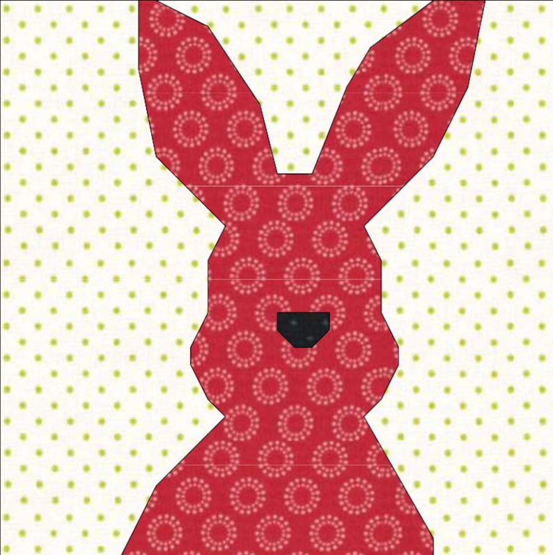 PDF Patchwork Hare Block Foundation Paper Piecing - Etsy
