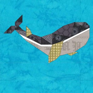 PDF Patchwork Whale - FPP Block, English Paper Piecing /patchwork ...