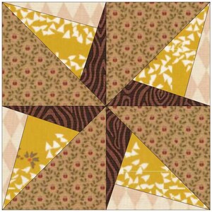 Spinner-Block/paper pieced quilt patterns pdf /Patchwork Pattern/Quilt ...