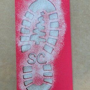 Santa's Foot Prints Stencils - Etsy